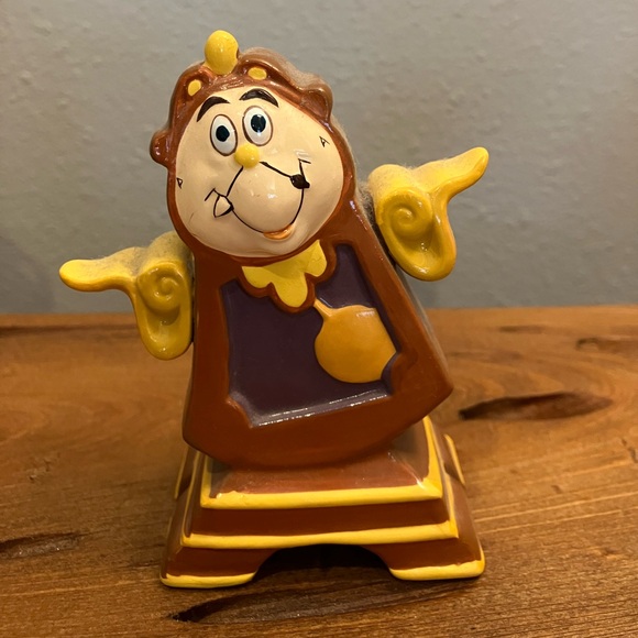 Disney | Accents | Disney Cogsworth Clock Figurine Brown Yellow Purple ...